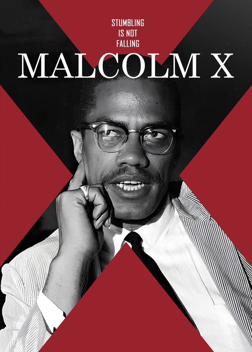 'Malcolm X Poster' Poster, picture, metal print, paint by Ngugi Kioi | Displate