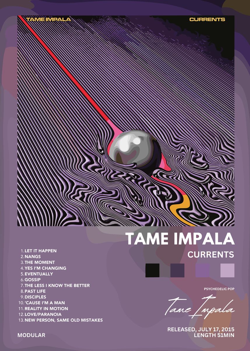 'Tame Impala Currents ' Poster, picture, metal print, paint by Snoor ...