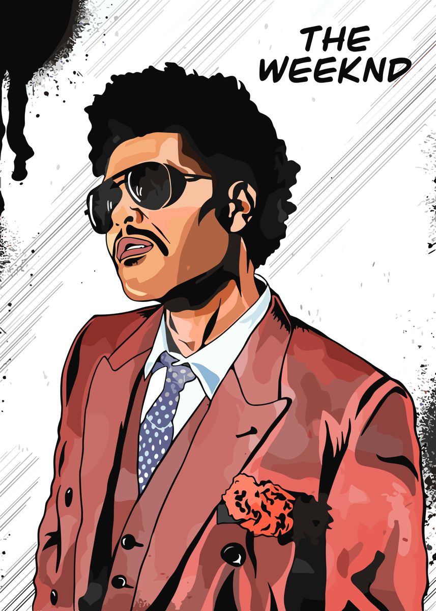 'The Weeknd Illustration' Poster, picture, metal print, paint by Manaj ...