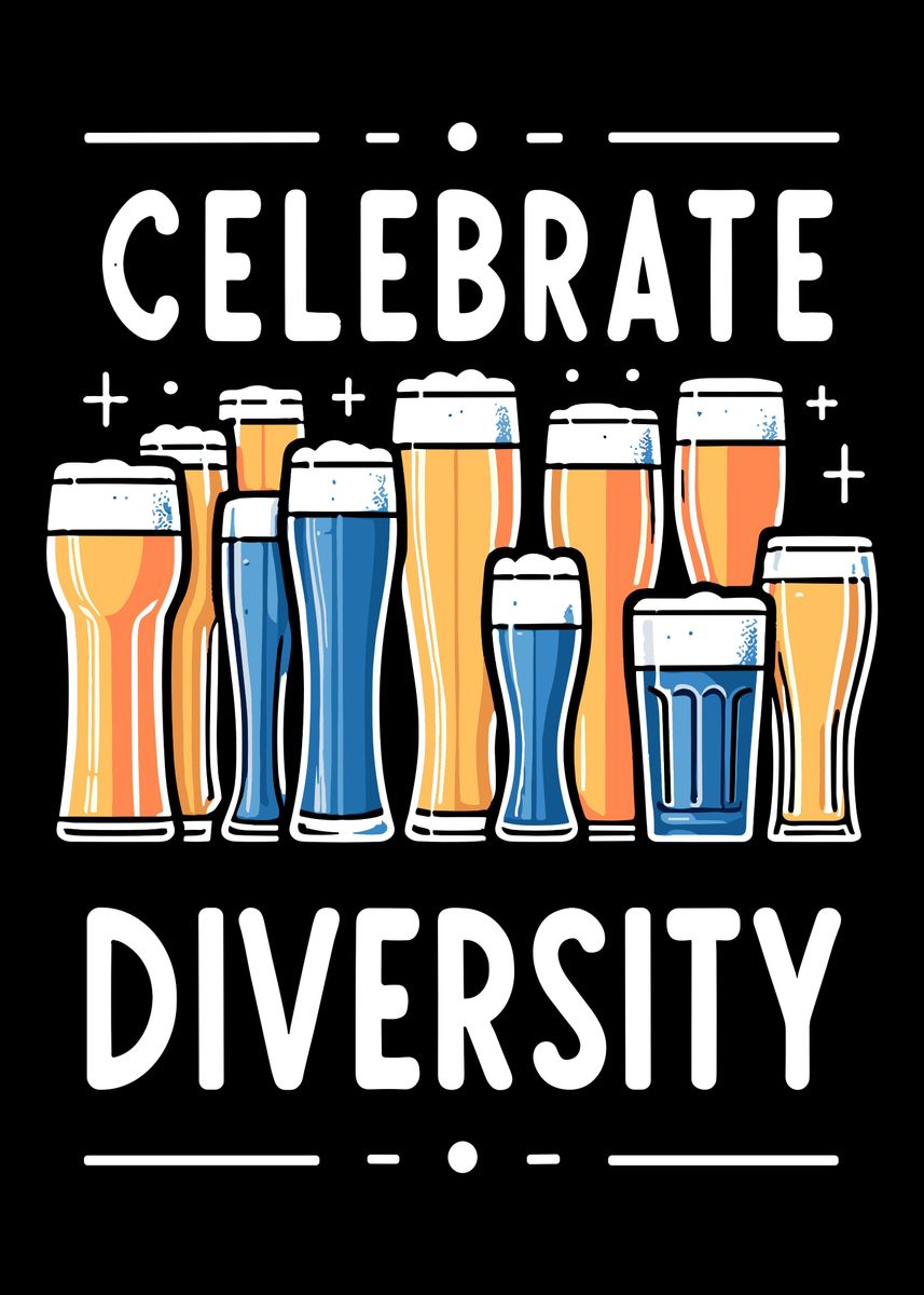 'Celebrate Diversity' Poster, picture, metal print, paint by maxdesign ...