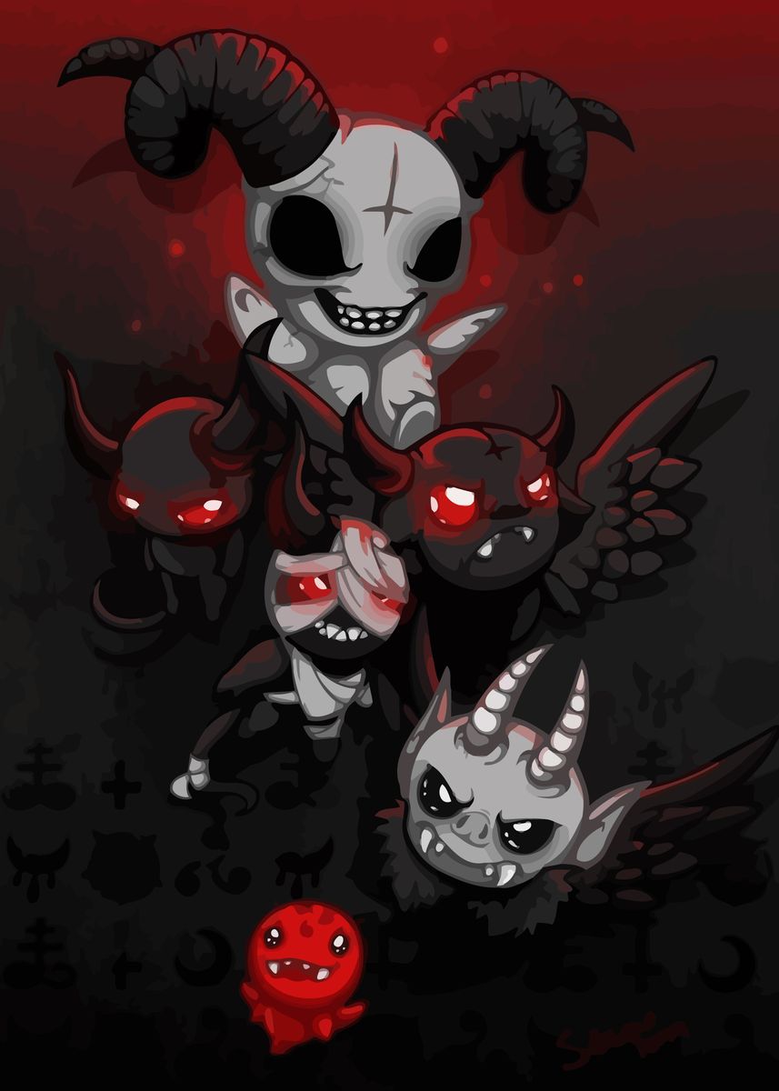 'The Binding of Isaac: Demons' Poster, picture, metal print, paint by ...