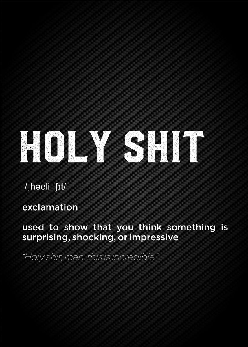 'Holy Shit Definition Print' Poster, picture, metal print, paint by ...