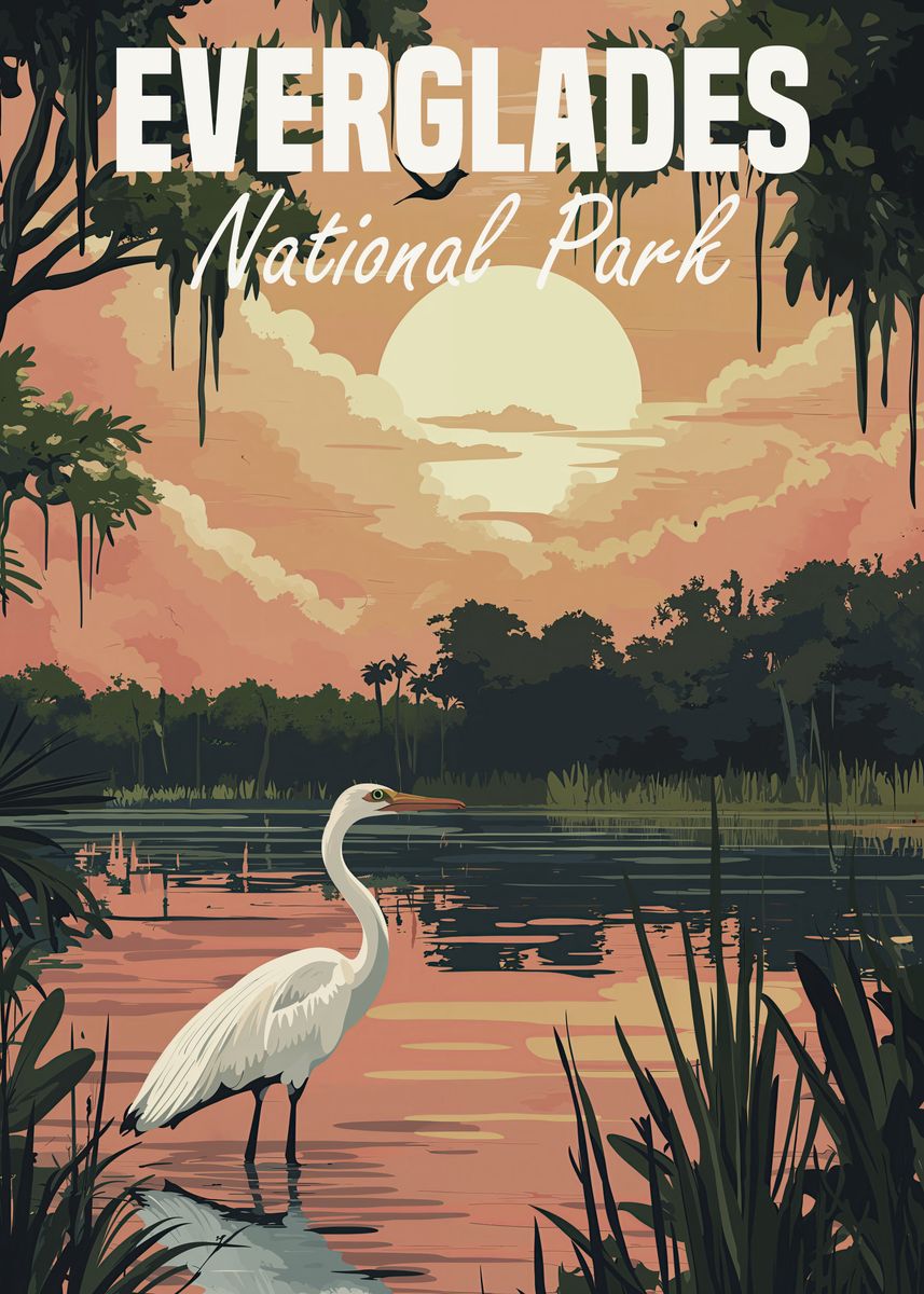 'Everglades National Park Poster' Poster, picture, metal print, paint ...