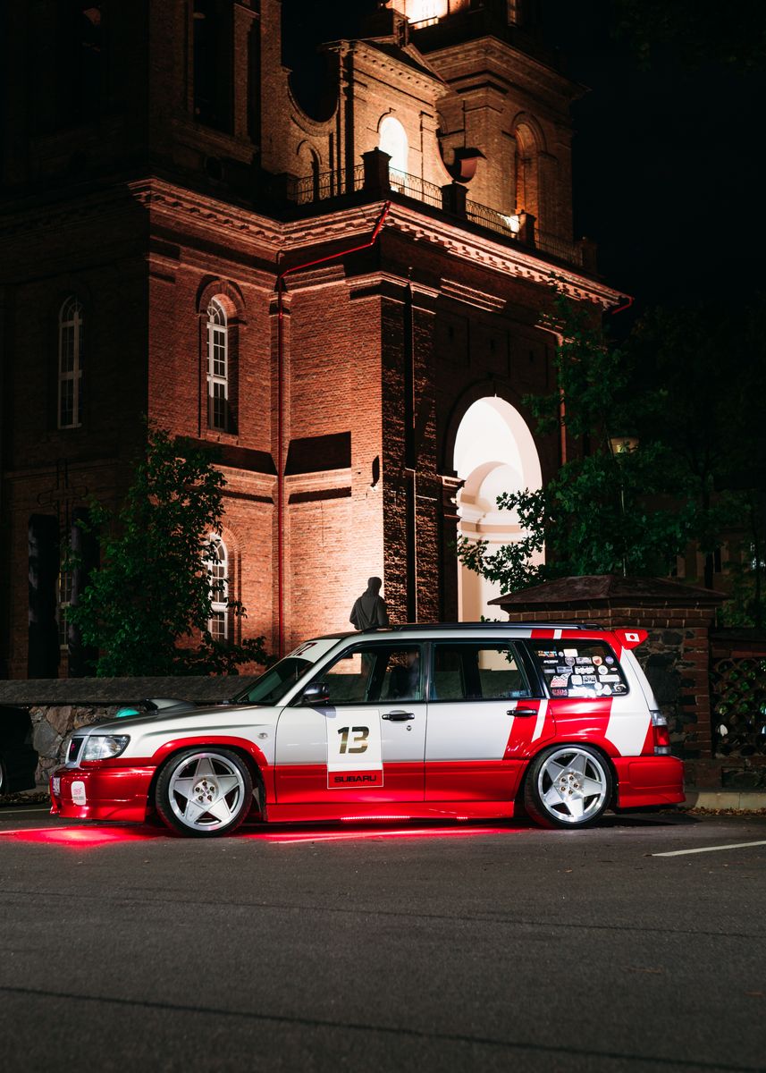 'Subaru Forester Night Shot' Poster, picture, metal print, paint by ...