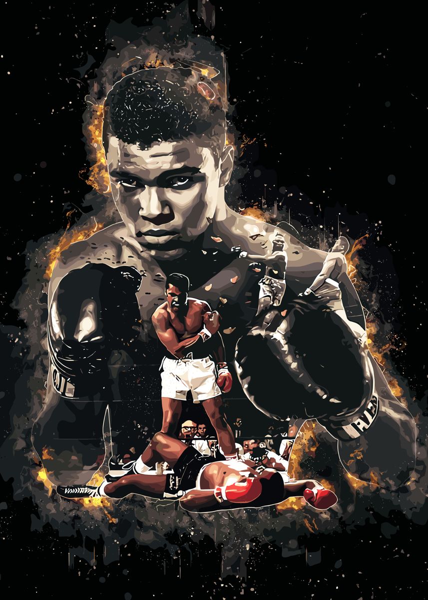 'Muhammad Ali Boxing Poster Art' Poster, picture, metal print, paint by ...