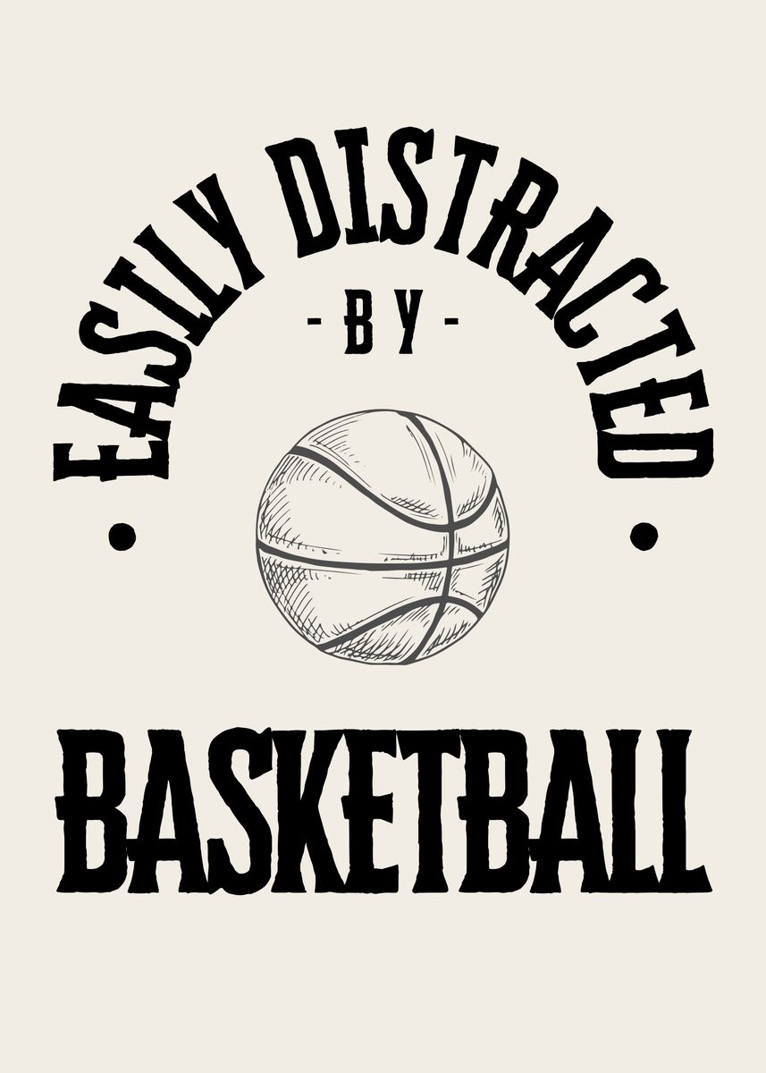 'Basketball Distraction abstract' Poster, picture, metal print, paint ...