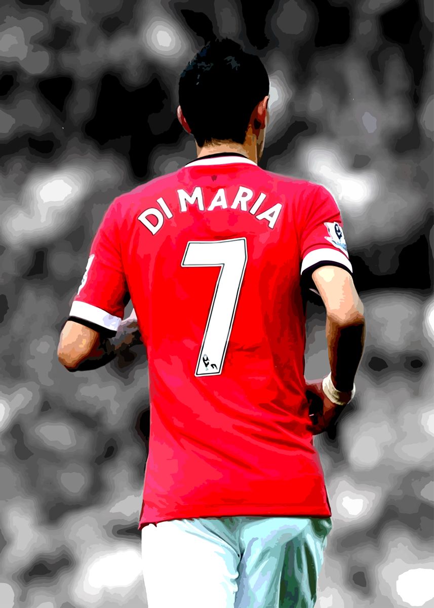 'Angel Di Maria' Poster, picture, metal print, paint by Balint Rag ...
