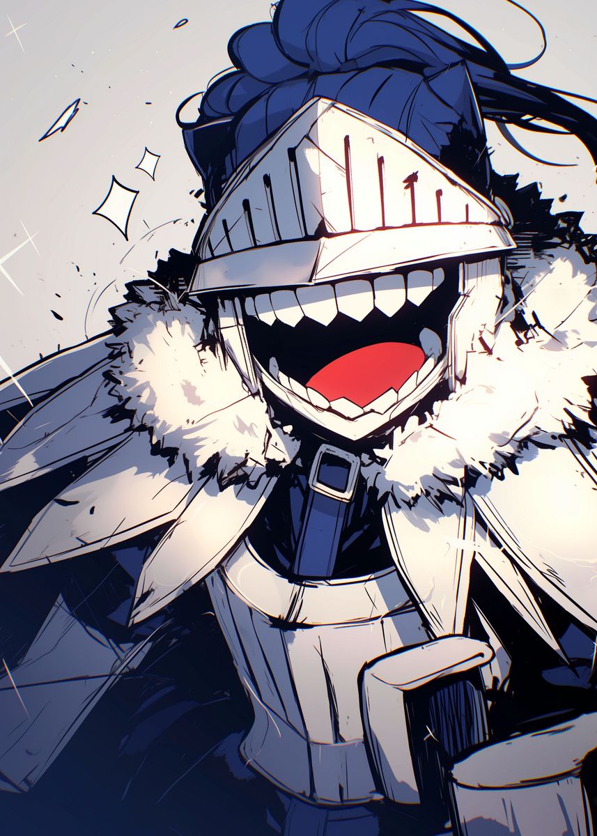 'Smiling Knight Illustration' Poster, picture, metal print, paint by ...