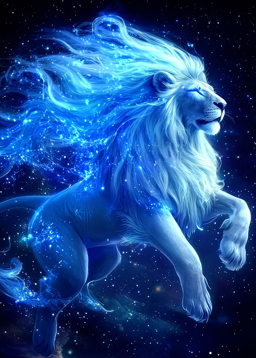 'Celestial Lion' Poster, picture, metal print, paint by Sunny Artist ...