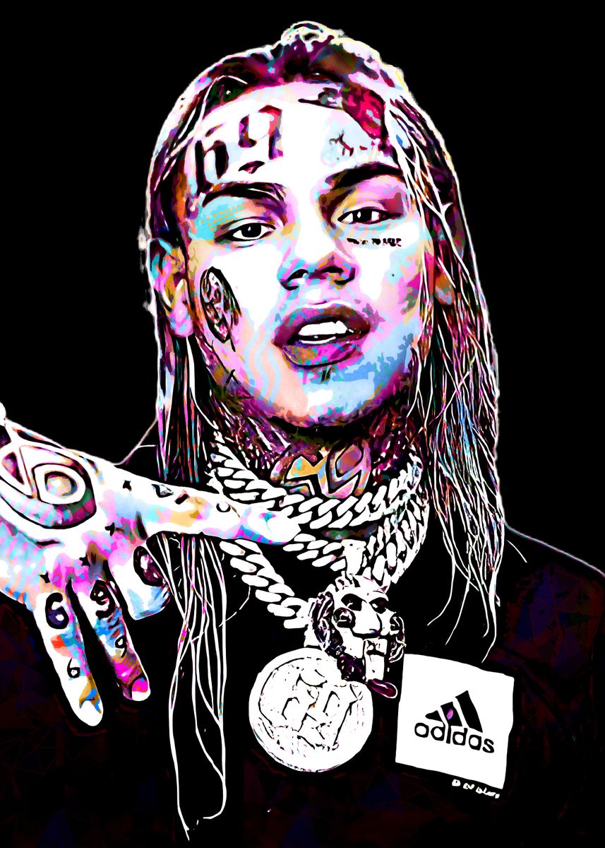 '6ix9ine Style Pop Art' Poster, picture, metal print, paint by Papa ...