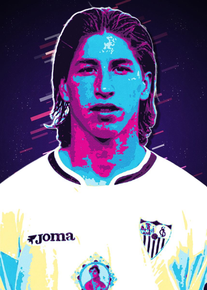 'Ramos Player Portrait' Poster, picture, metal print, paint by SOLIK ...