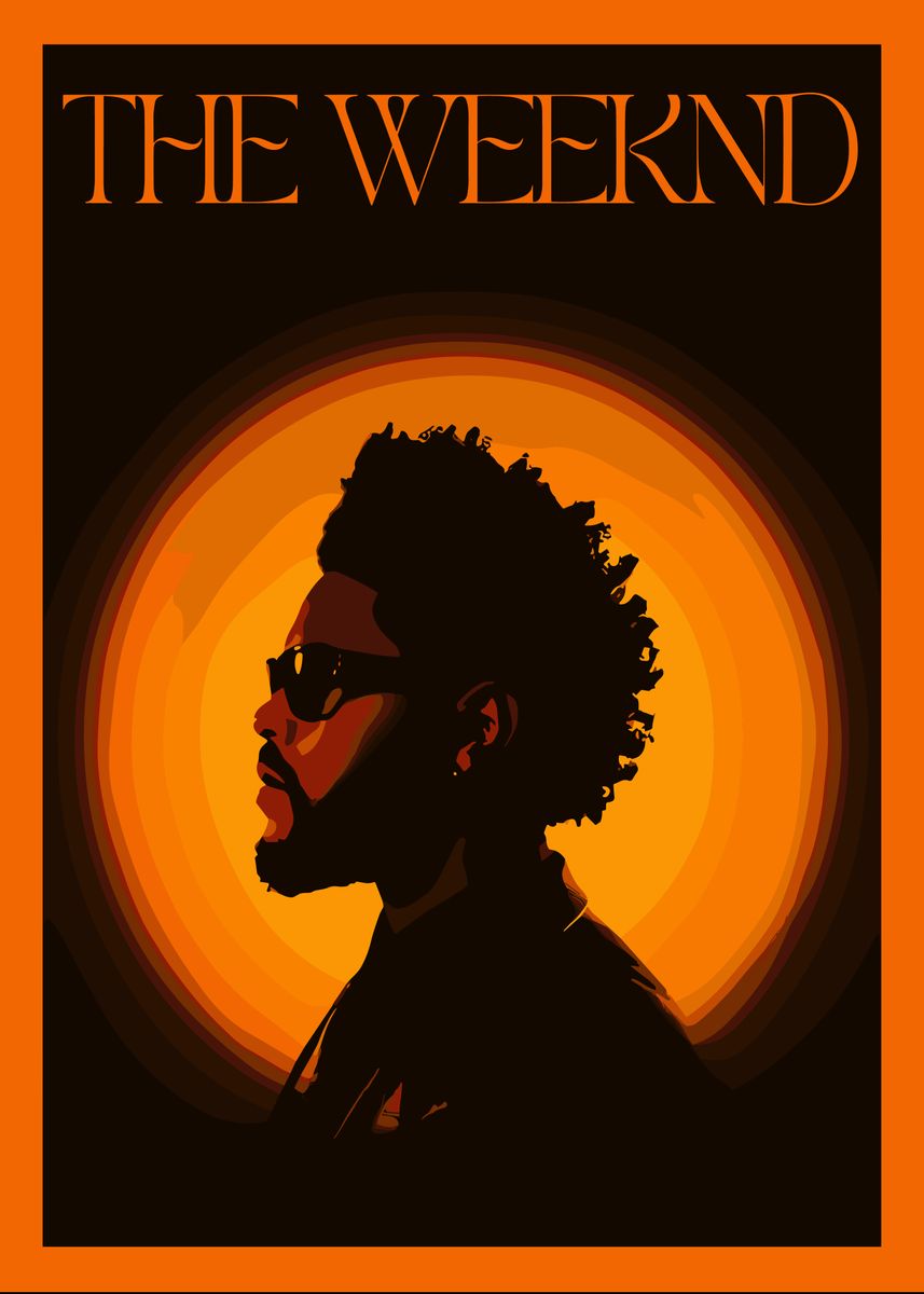 'The Weeknd Silhouette' Poster, picture, metal print, paint by Elg ...