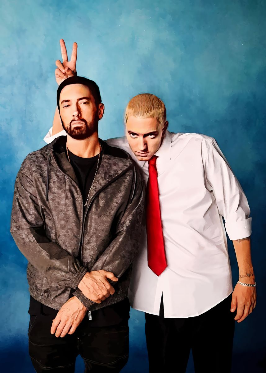 'Eminem Slim Shady' Poster, picture, metal print, paint by sakim black ...