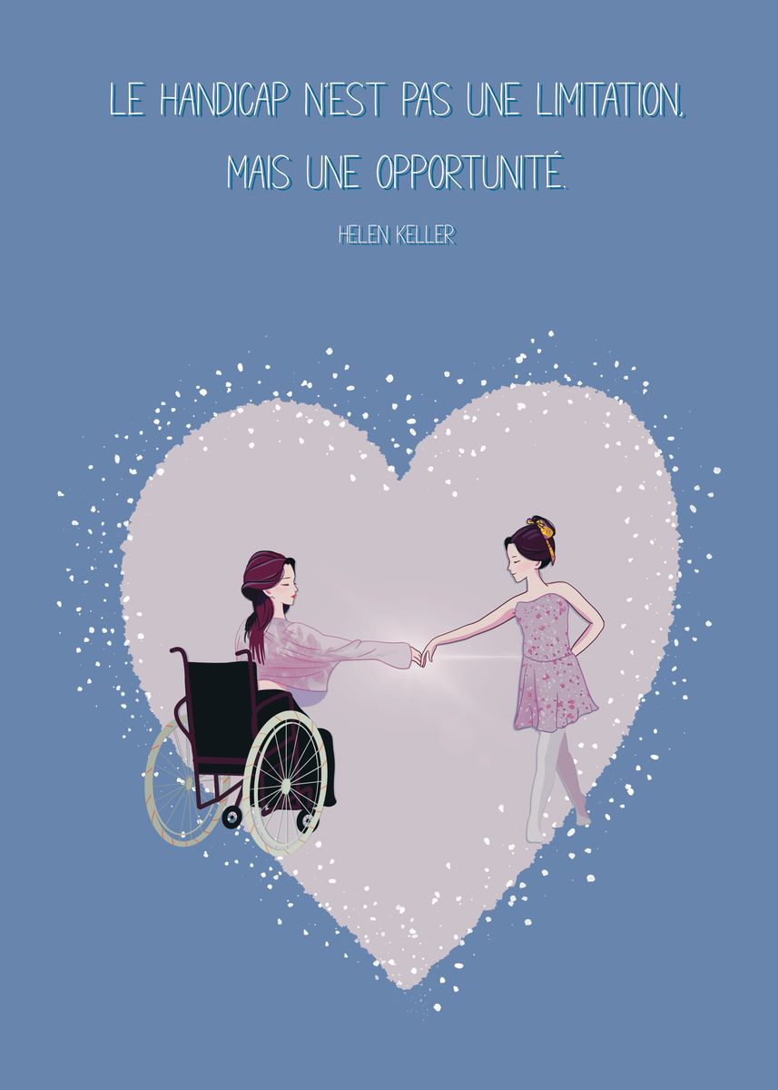 'Disability as Opportunity French' Poster, picture, metal print, paint ...