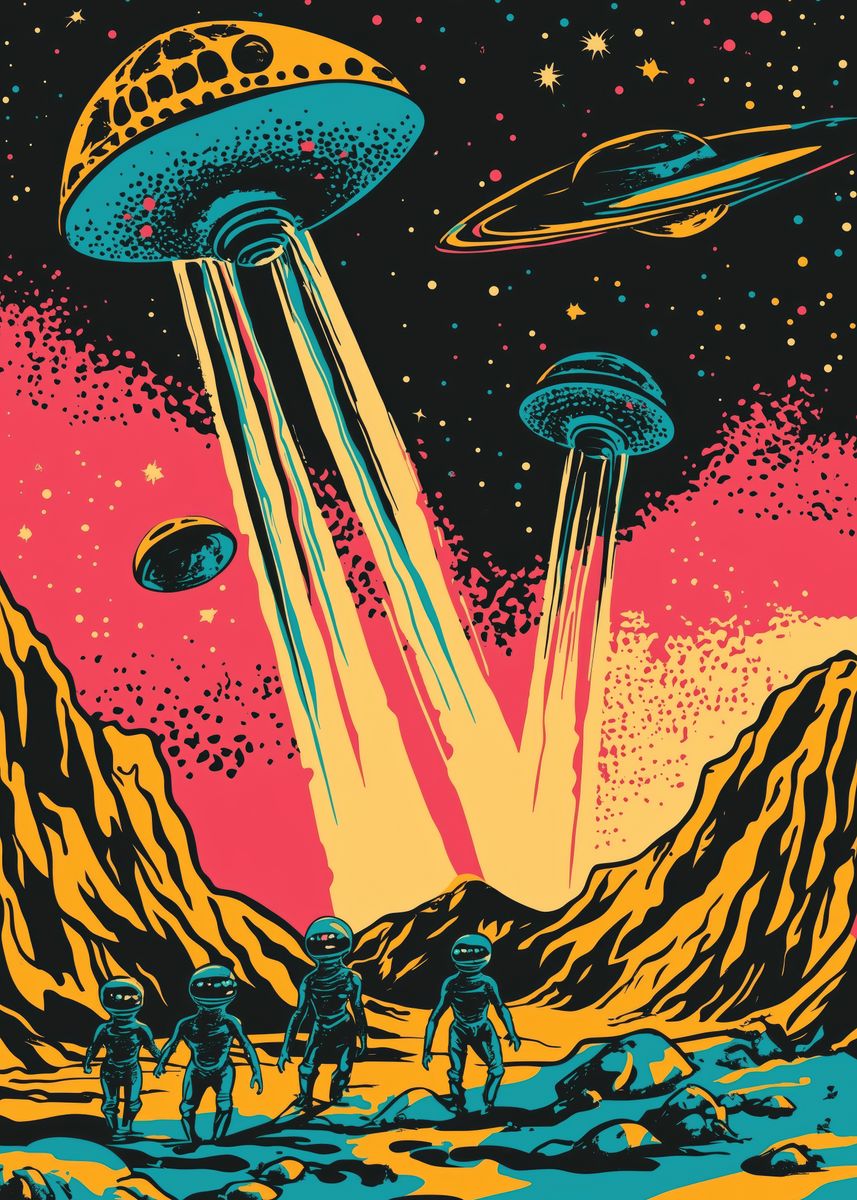 'Alien Invasion' Poster, picture, metal print, paint by Wall Harmonic ...