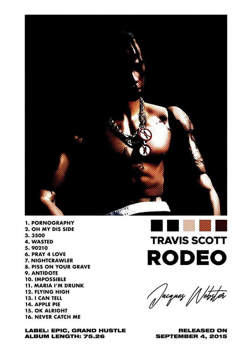 'Travis Scott Rodeo Album ' Poster, picture, metal print, paint by ...