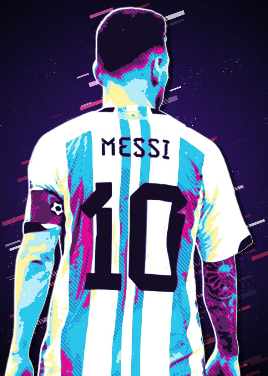 'Messi Retro Art' Poster, picture, metal print, paint by SOLIK ABDULAH ...