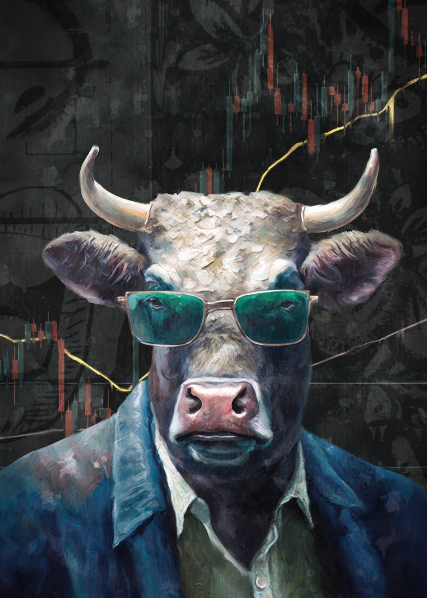 'Bull Market Art' Poster, picture, metal print, paint by Svetlana ...