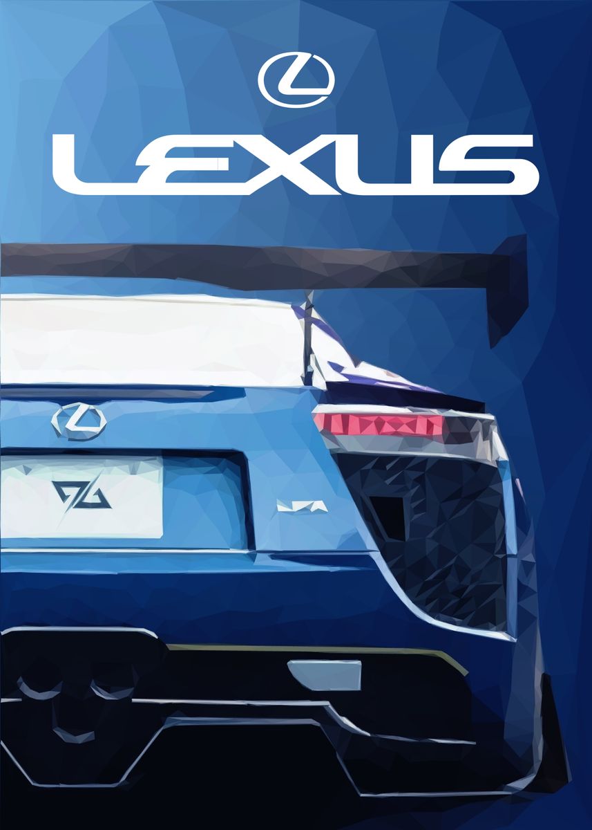 'Low Poly Lexus LFA' Poster, picture, metal print, paint by Ydha ...