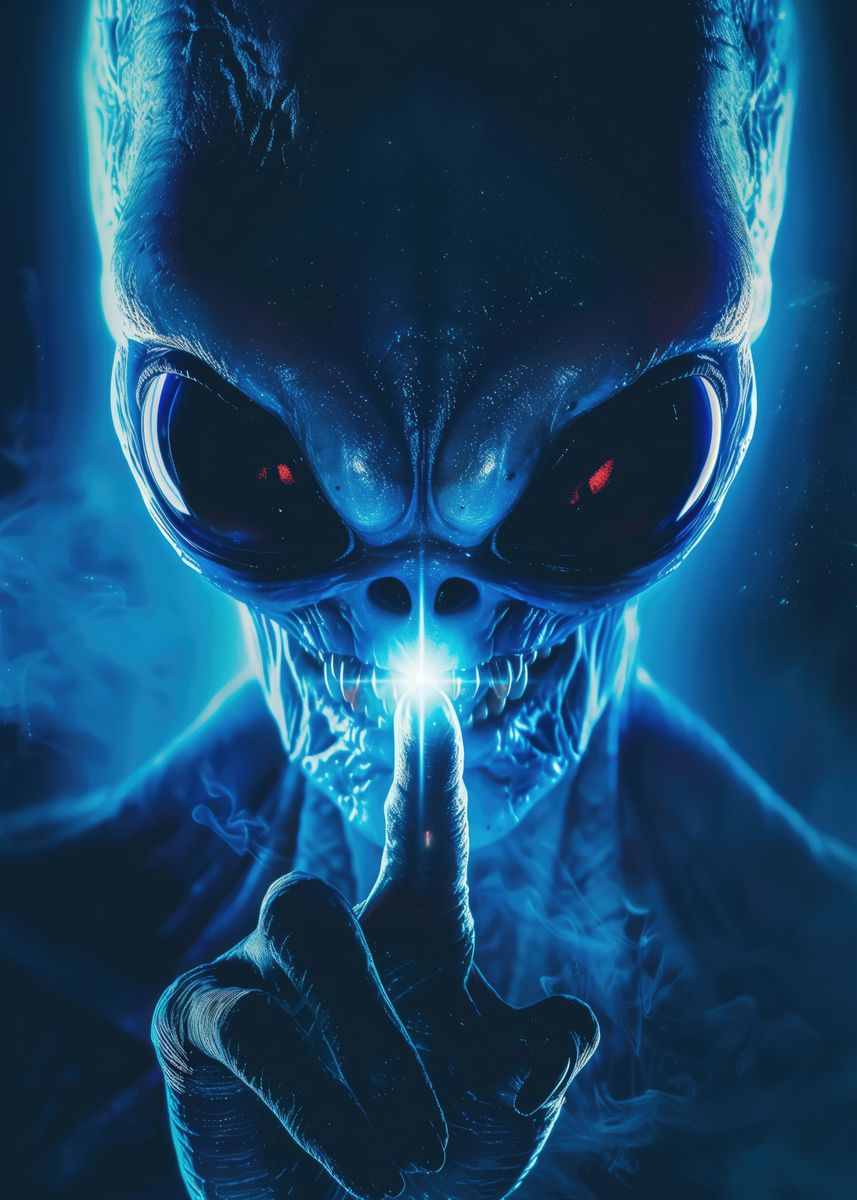 'Alien Touch' Poster, picture, metal print, paint by Wall Harmonic ...