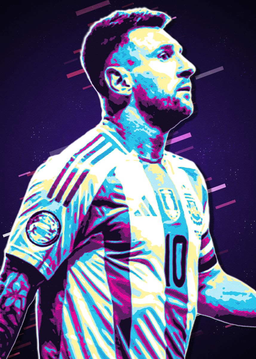'Messi Argentina Jersey' Poster, picture, metal print, paint by SOLIK ...