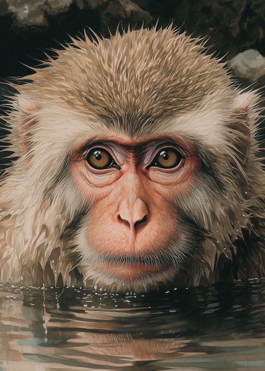 'Monkey Portrait' Poster, picture, metal print, paint by Eo Designs ...