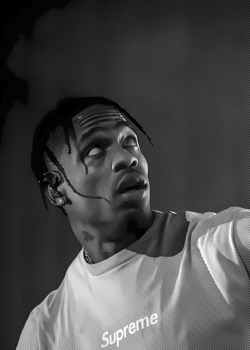 'Travis Scott Supreme Portrait' Poster, picture, metal print, paint by ...
