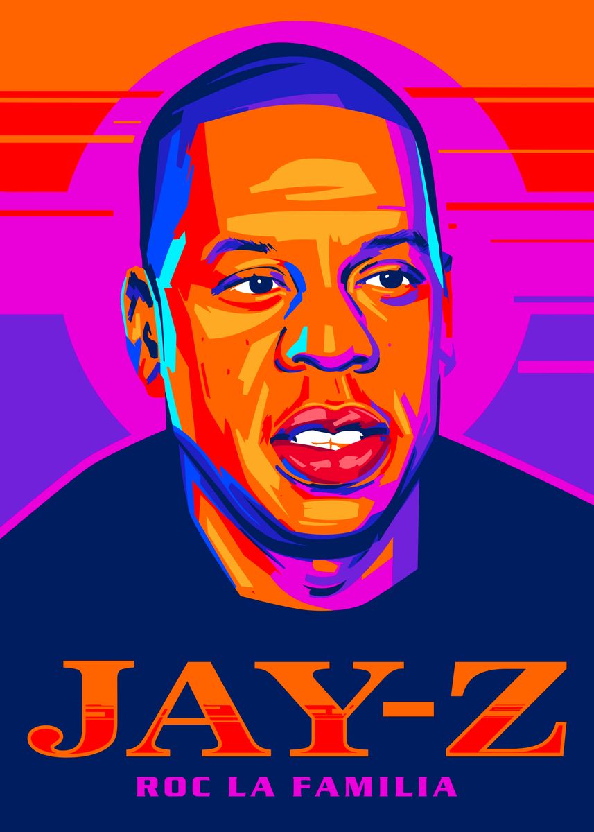 'Jay-Z Roc La Familia Portrait' Poster, picture, metal print, paint by ...