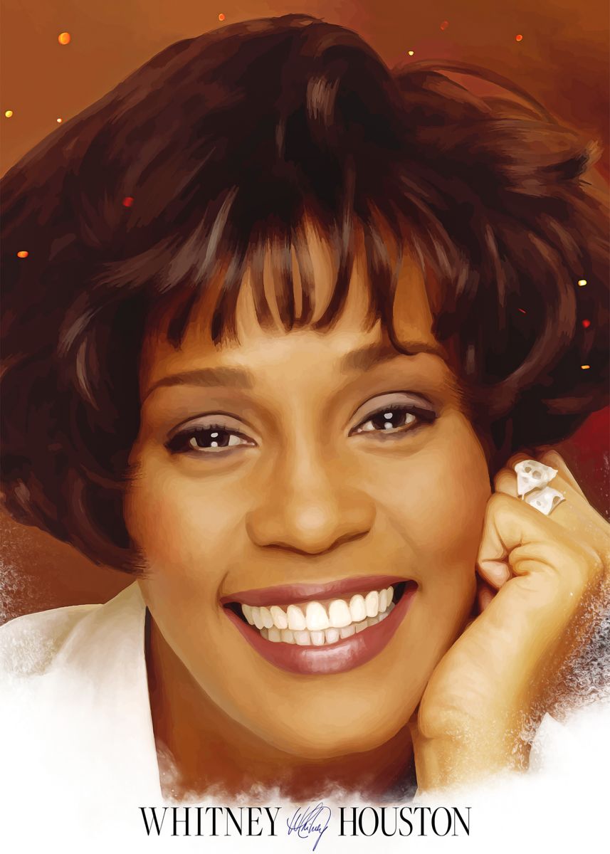 'Whitney Houston Portrait' Poster, picture, metal print, paint by Micho ...