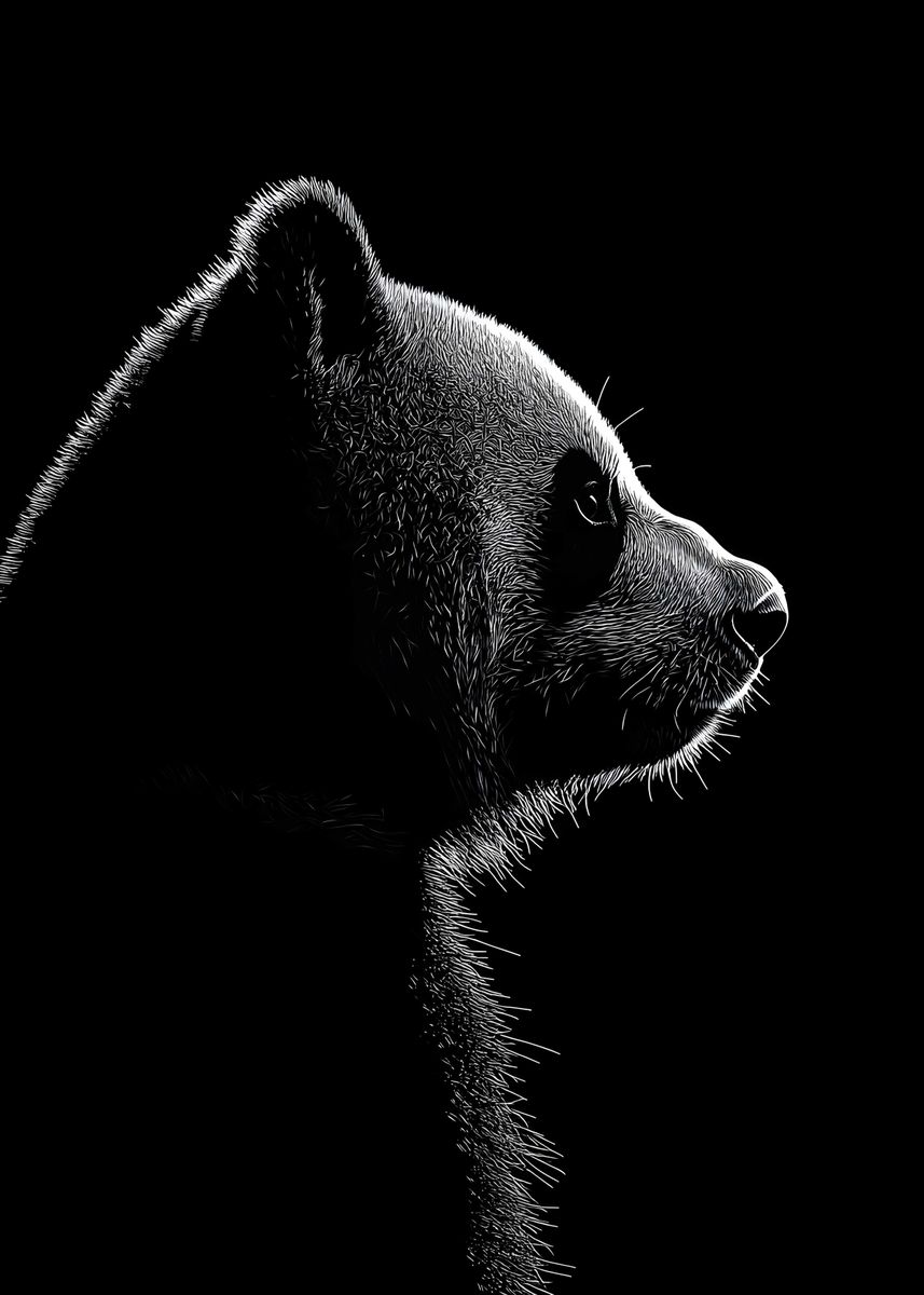 'Animal White Panda' Poster, picture, metal print, paint by JackyViner ...