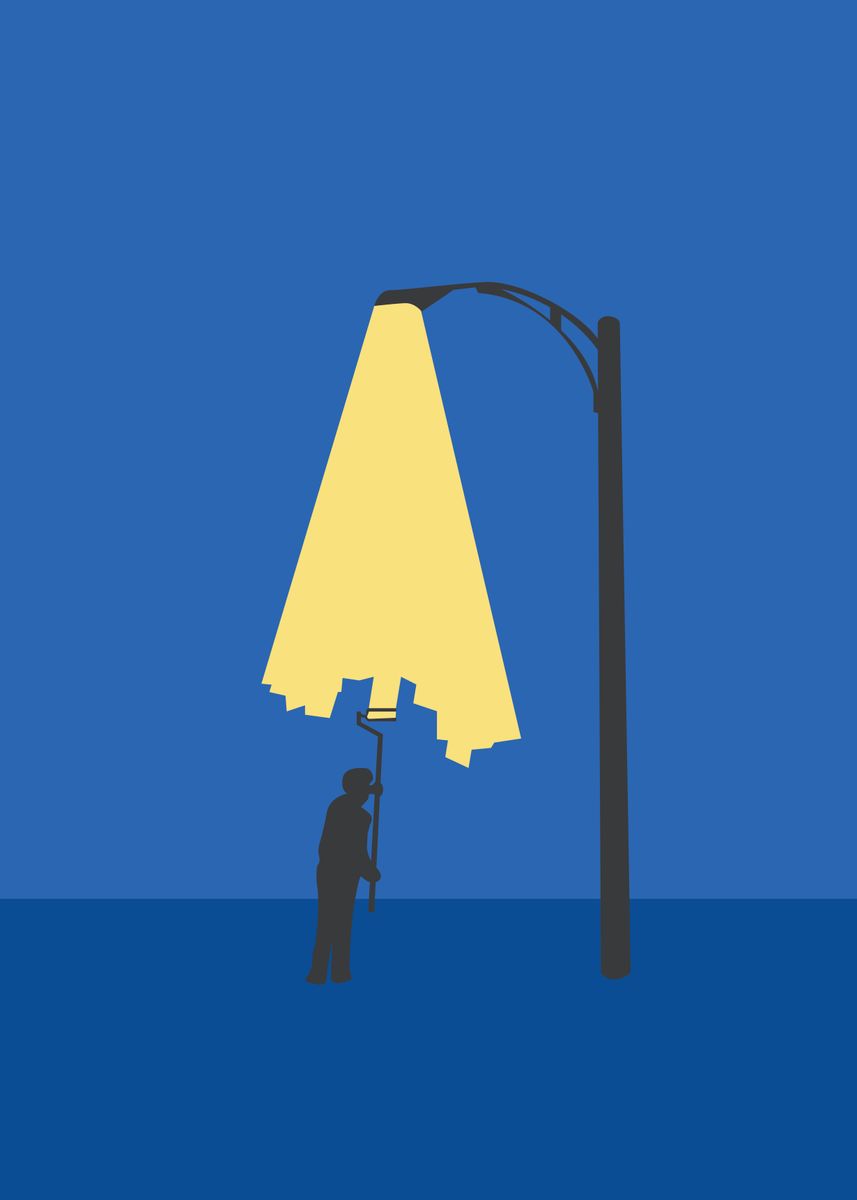 'Streetlight Painting' Poster, picture, metal print, paint by ...