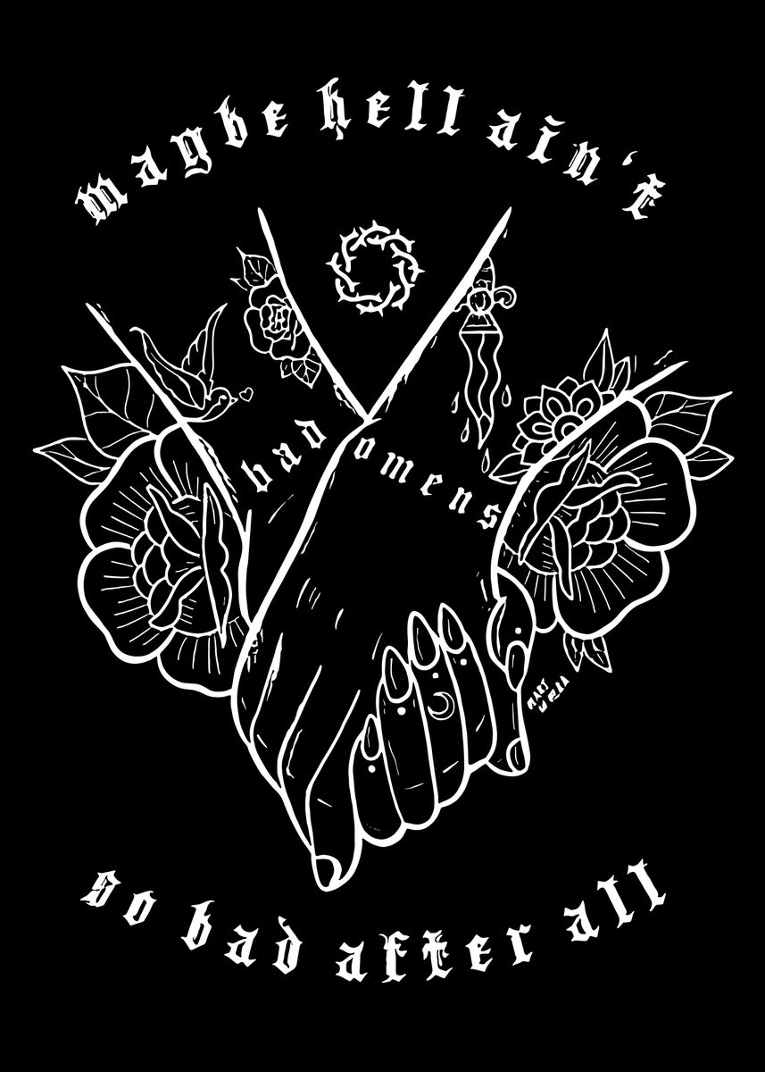 'Bad Omens Tattoo Design' Poster, picture, metal print, paint by Bendrat Core | Displate