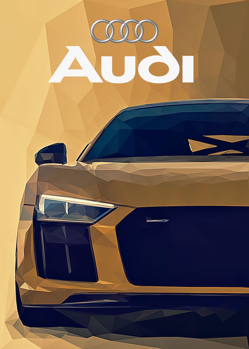 'Audi R8 Low Poly' Poster, picture, metal print, paint by Ydha Anggara ...