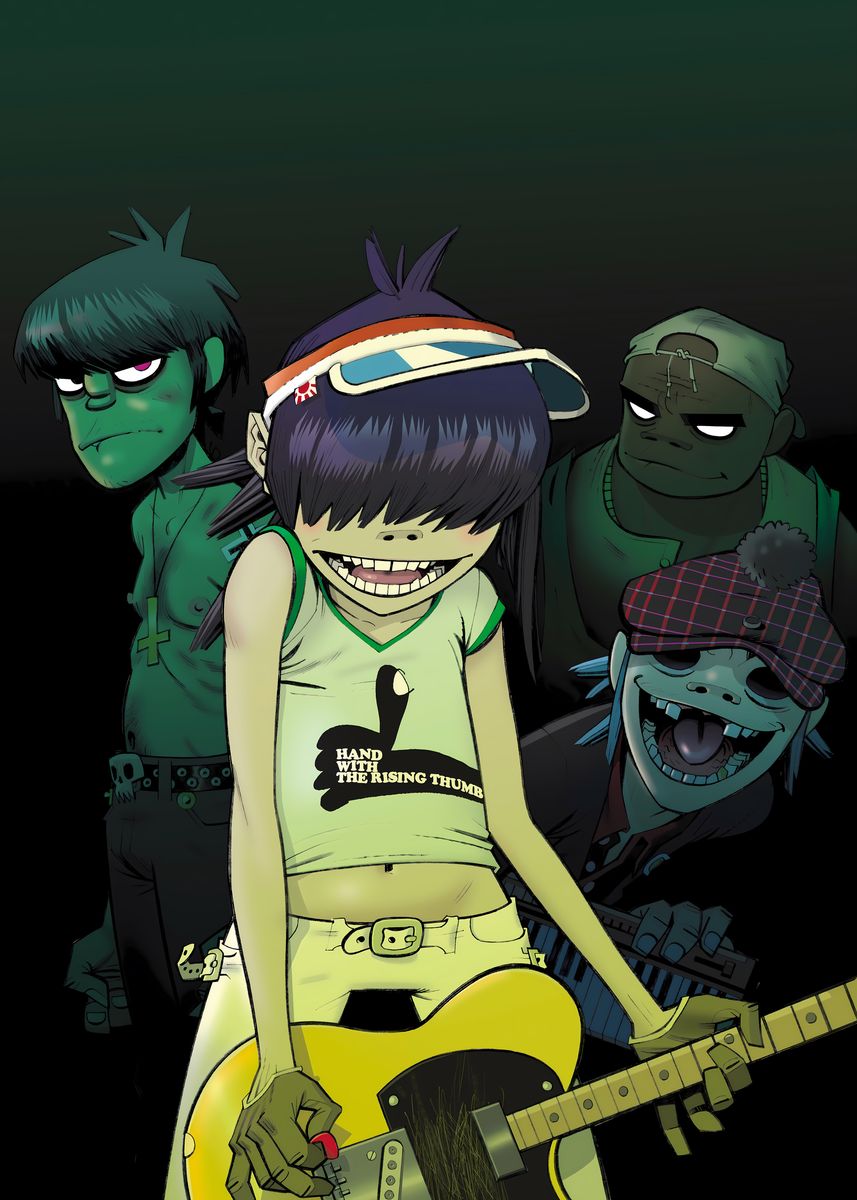 'Gorillaz Band Art' Poster, picture, metal print, paint by hendra melo ...