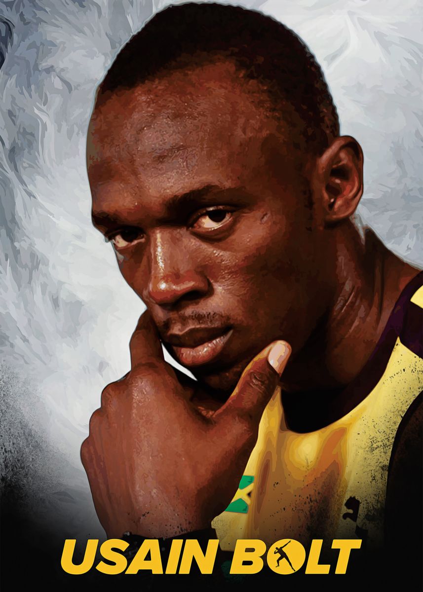 'Usain Bolt' Poster, picture, metal print, paint by Micho Abstract ...