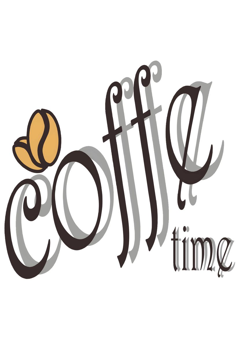 'Coffee Time Logo' Poster, picture, metal print, paint by Nur Ismiyanti ...