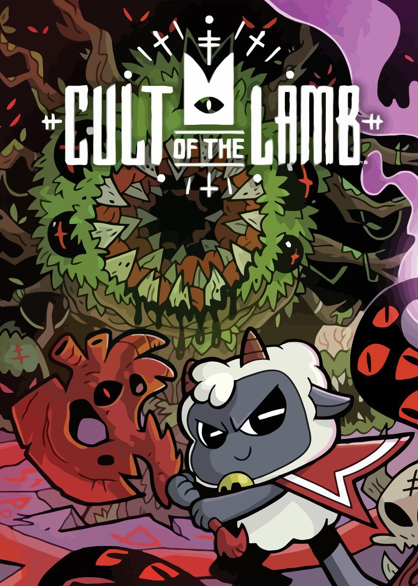 'Cult of the Lamb Game Art' Poster, picture, metal print, paint by ...