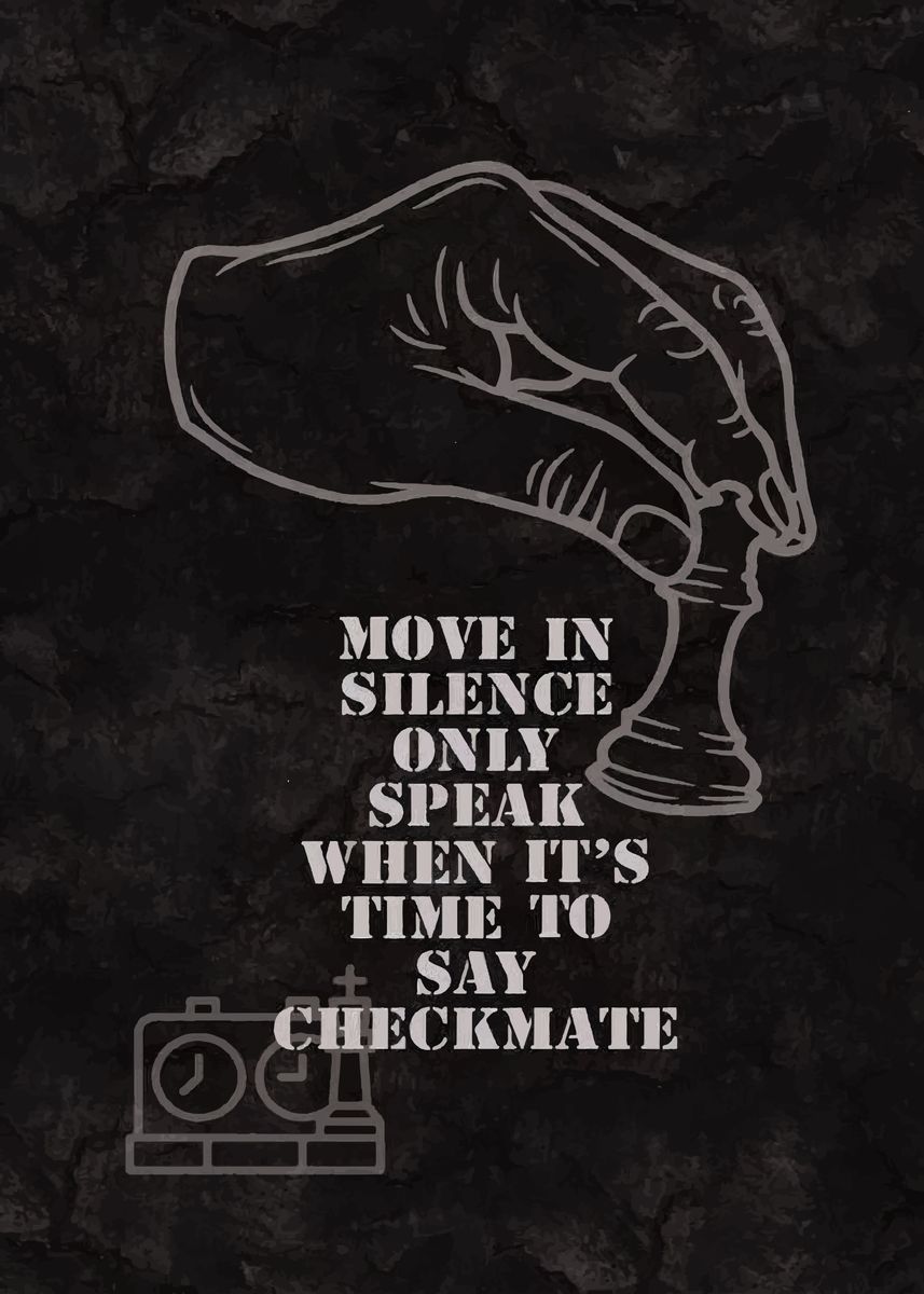 'Chess Checkmate Quote' Poster, picture, metal print, paint by best art ...