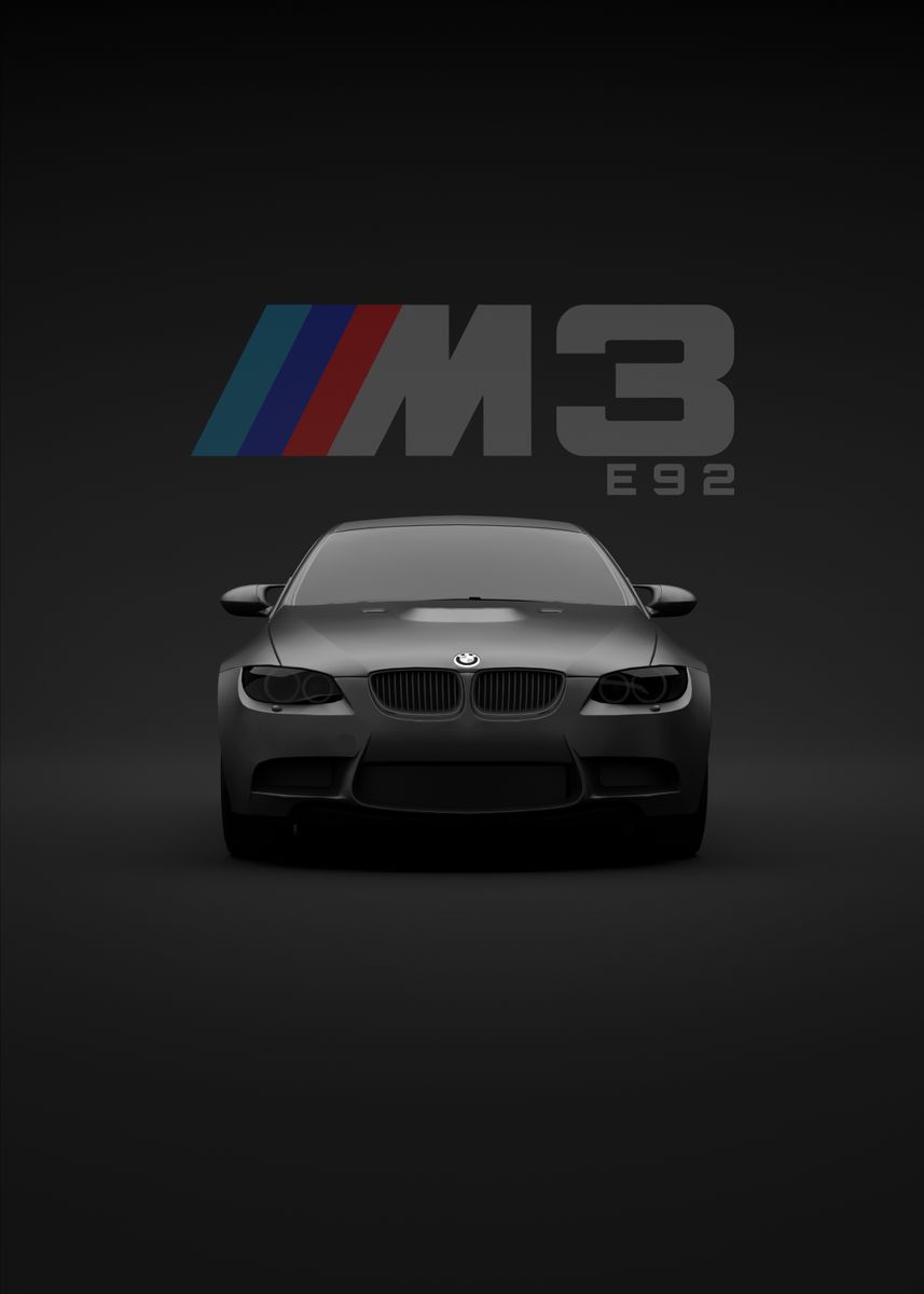 'BMW M3 E92' Poster, picture, metal print, paint by 21 MXM | Displate