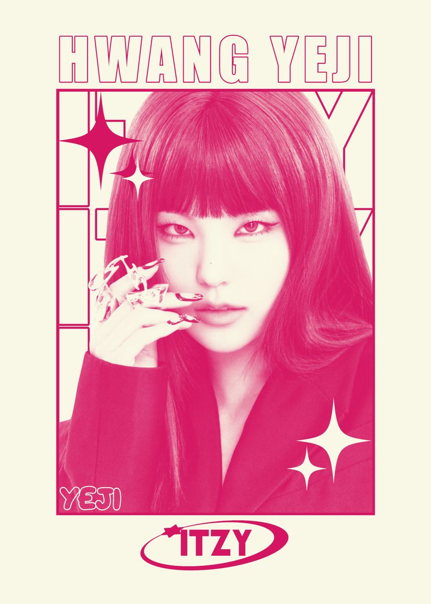 'Yeji ITZY K-Pop Poster' Poster, picture, metal print, paint by ...
