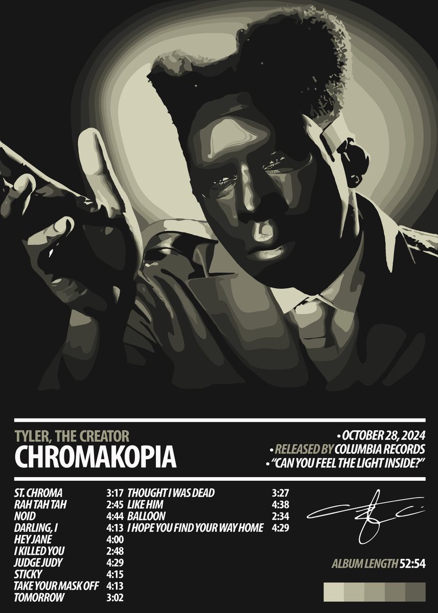 'Tyler the Creator Chromokopia' Poster, picture, metal print, paint by ...