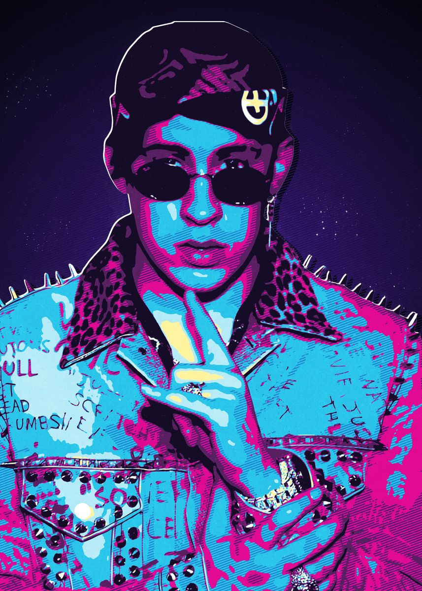 'Bad Bunny Pop Art Portrait' Poster, picture, metal print, paint by ...