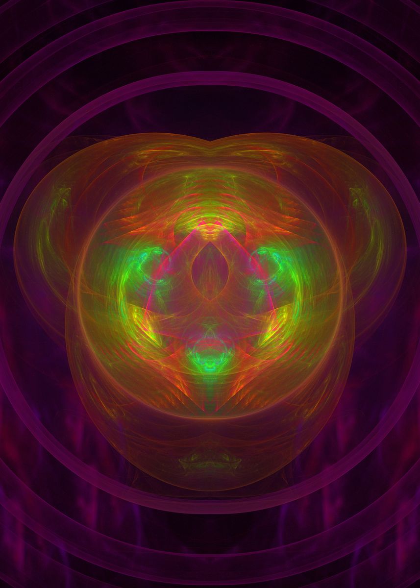 'Neon Fusion' Poster, picture, metal print, paint by AnAmericanLassie ...