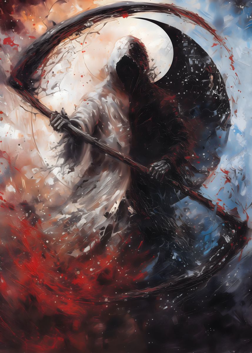 'Death's Embrace' Poster, picture, metal print, paint by ...