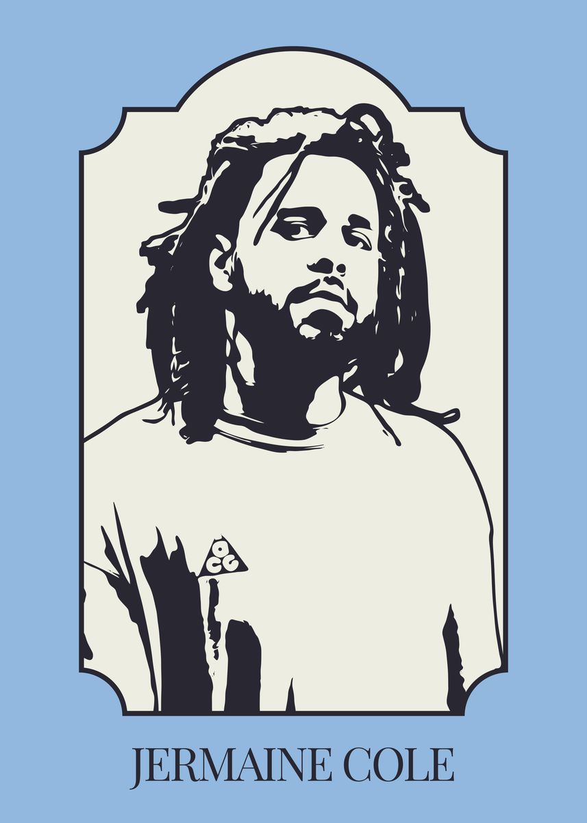 'J. Cole Portrait' Poster, picture, metal print, paint by DE Maps ...
