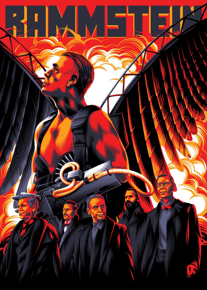 'Rammstein Band ' Poster, picture, metal print, paint by VisionPrint ...