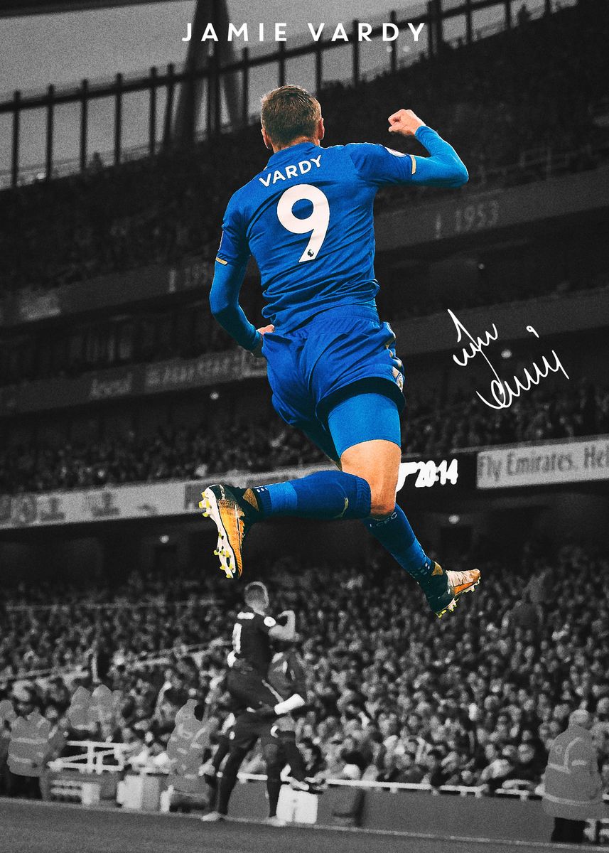 'Jamie Vardy' Poster, picture, metal print, paint by SA KE | Displate