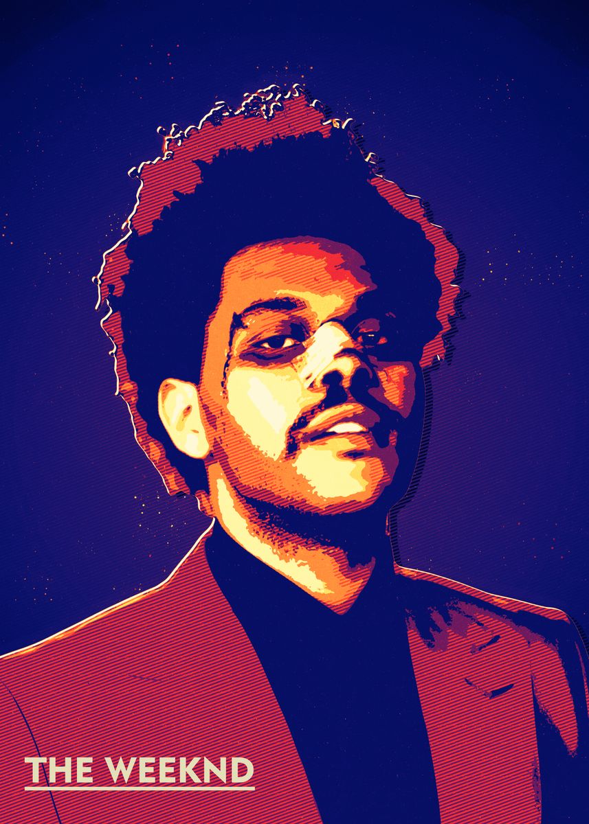 'The Weeknd Pop Art Portrai' Poster, picture, metal print, paint by ...