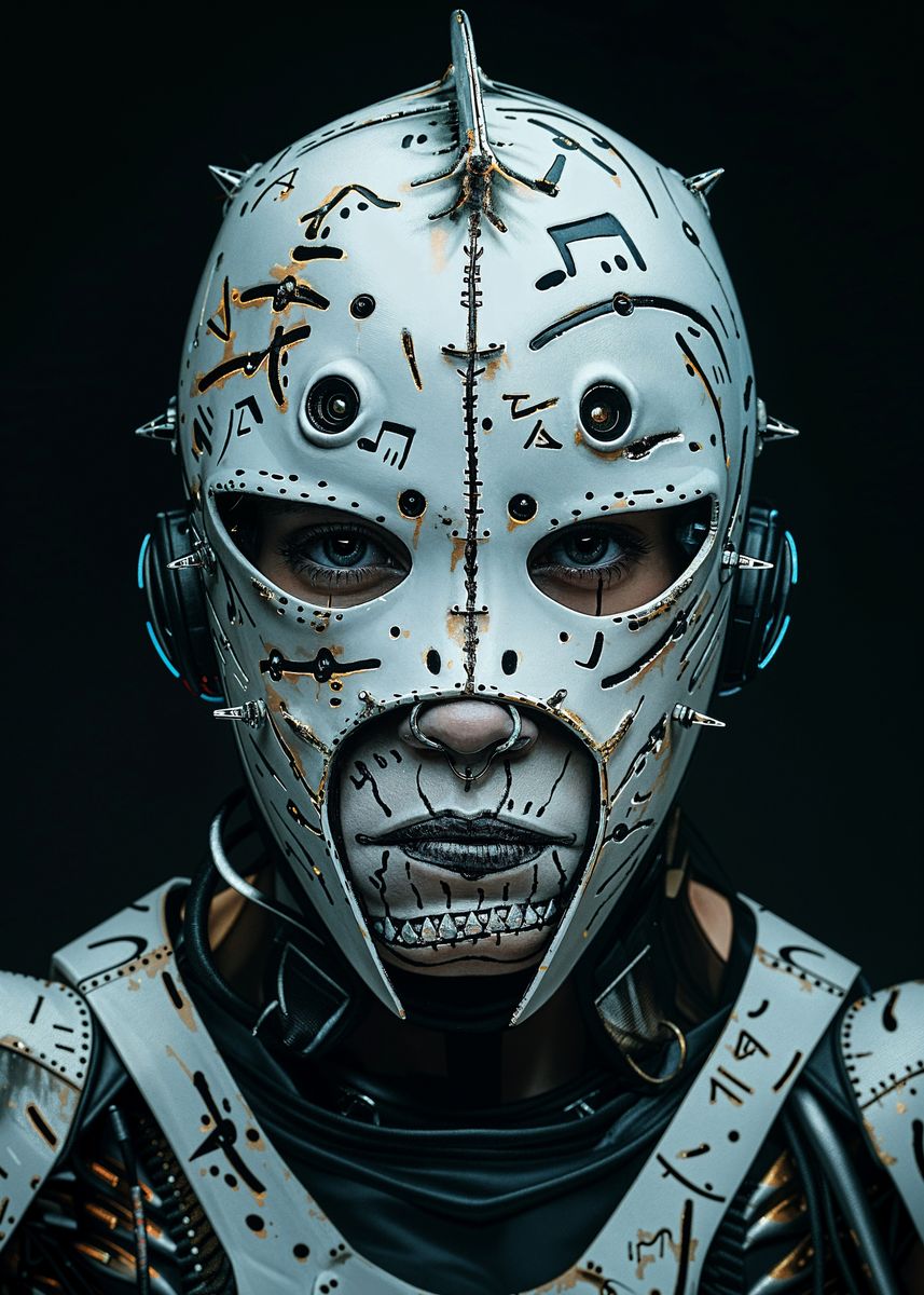 'Cyberpunk Mask' Poster, picture, metal print, paint by SuperNova ...