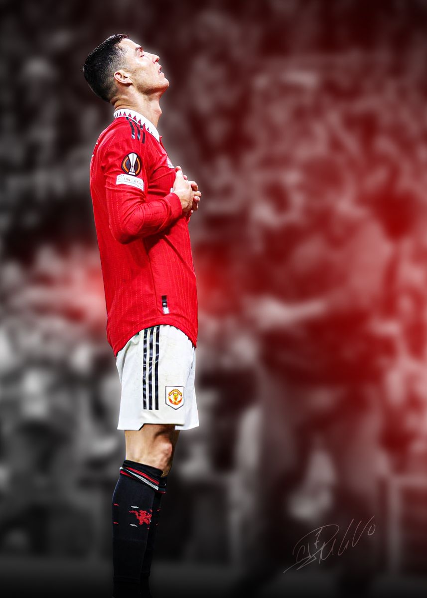 'Cristiano Ronaldo Manchester United' Poster, picture, metal print ...